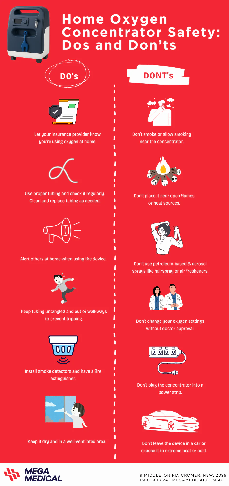 The Dos and Don’ts of Home Oxygen Concentrator Safety - Mega Medical